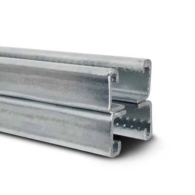 Strut channel 41x41 - Slotted, Galvanised steel | Alnor